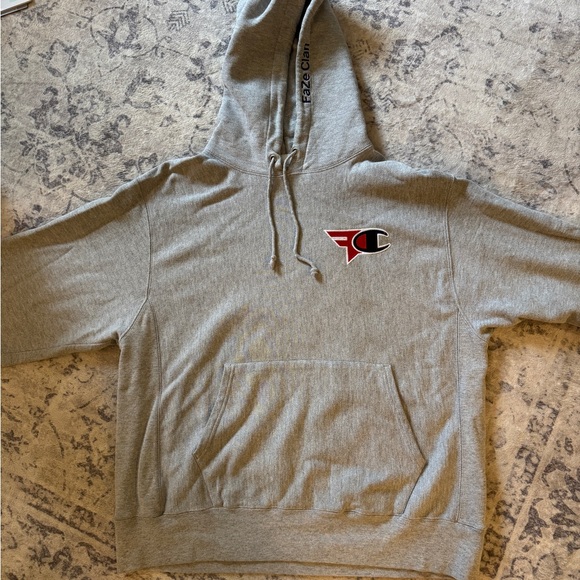 Champion | Shirts | Faze Champion Gray Logo Hoodie For Men | Poshmark